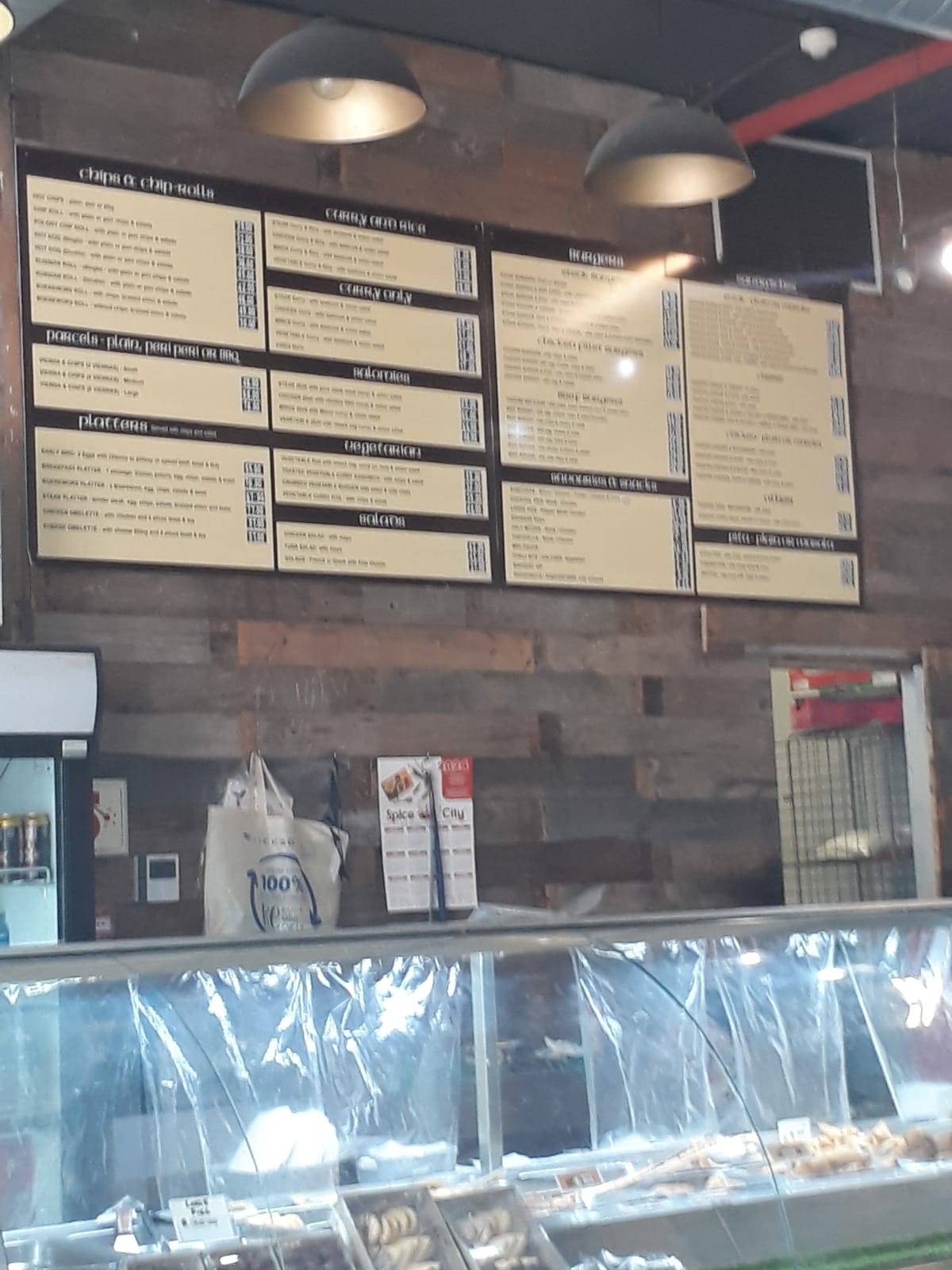 Menu at Picbel Take Away restaurant, Cape Town