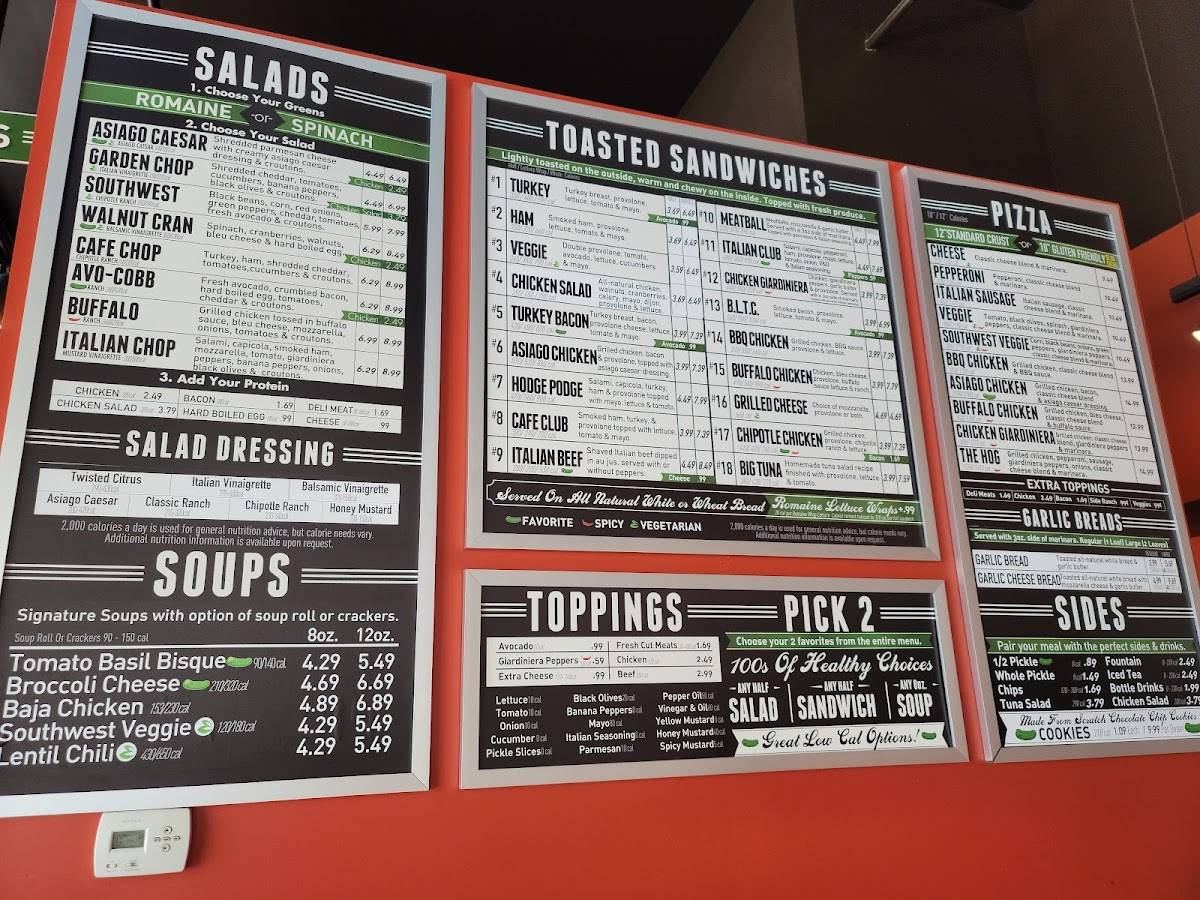 Menu at Pickleman's Gourmet Cafe, Omaha, Farnam St