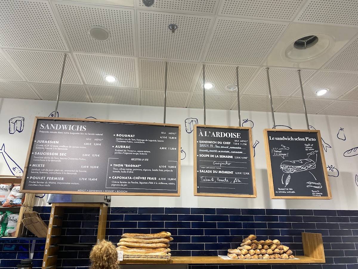 Menu at Picto - Sandwicherie Artisanale restaurant, Paris, 1 Cr de Rome