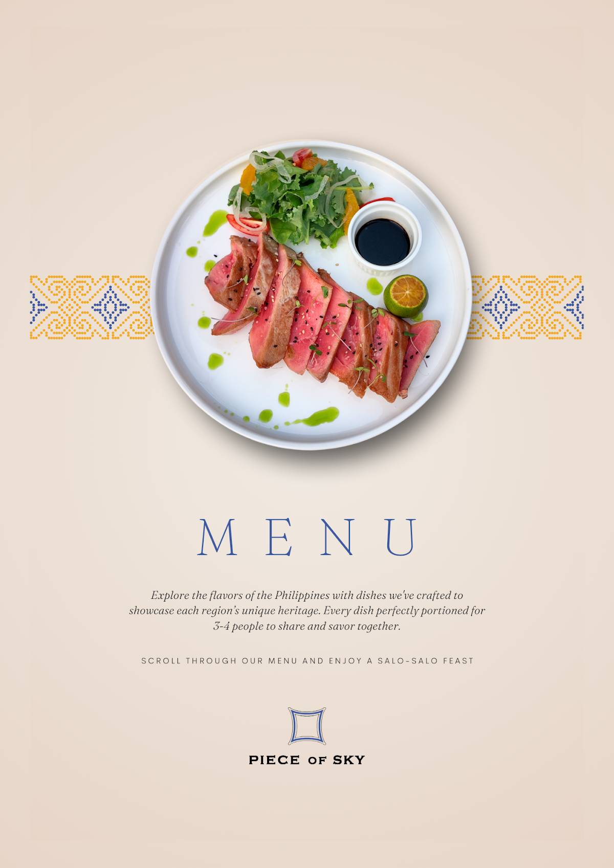 Menu at Piece of Sky El Nido restaurant, El Nido