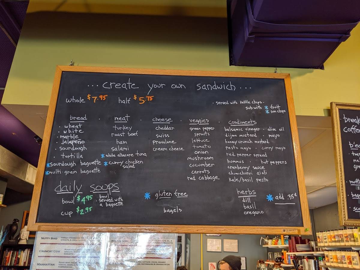 Menu at Pierce Street Coffee Works cafe, Sioux City