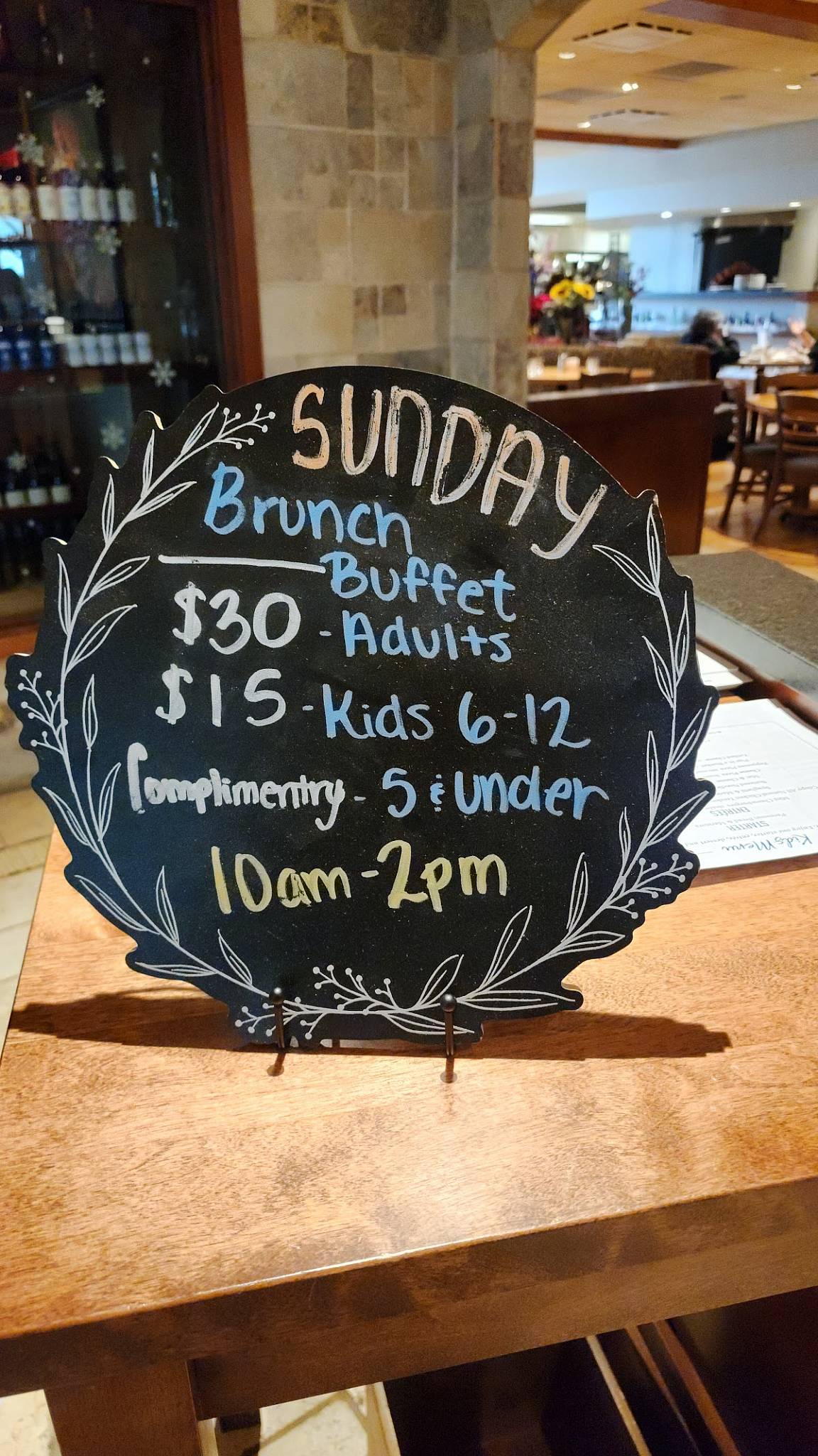 Menu at Pinstripes pub & bar, South Barrington