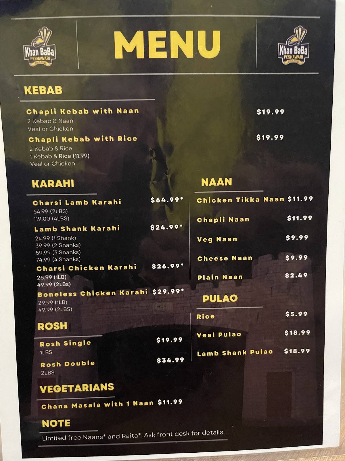 Menu at Pita Golden Pocket restaurant, Vaughan, Hwy 7 unit # 2