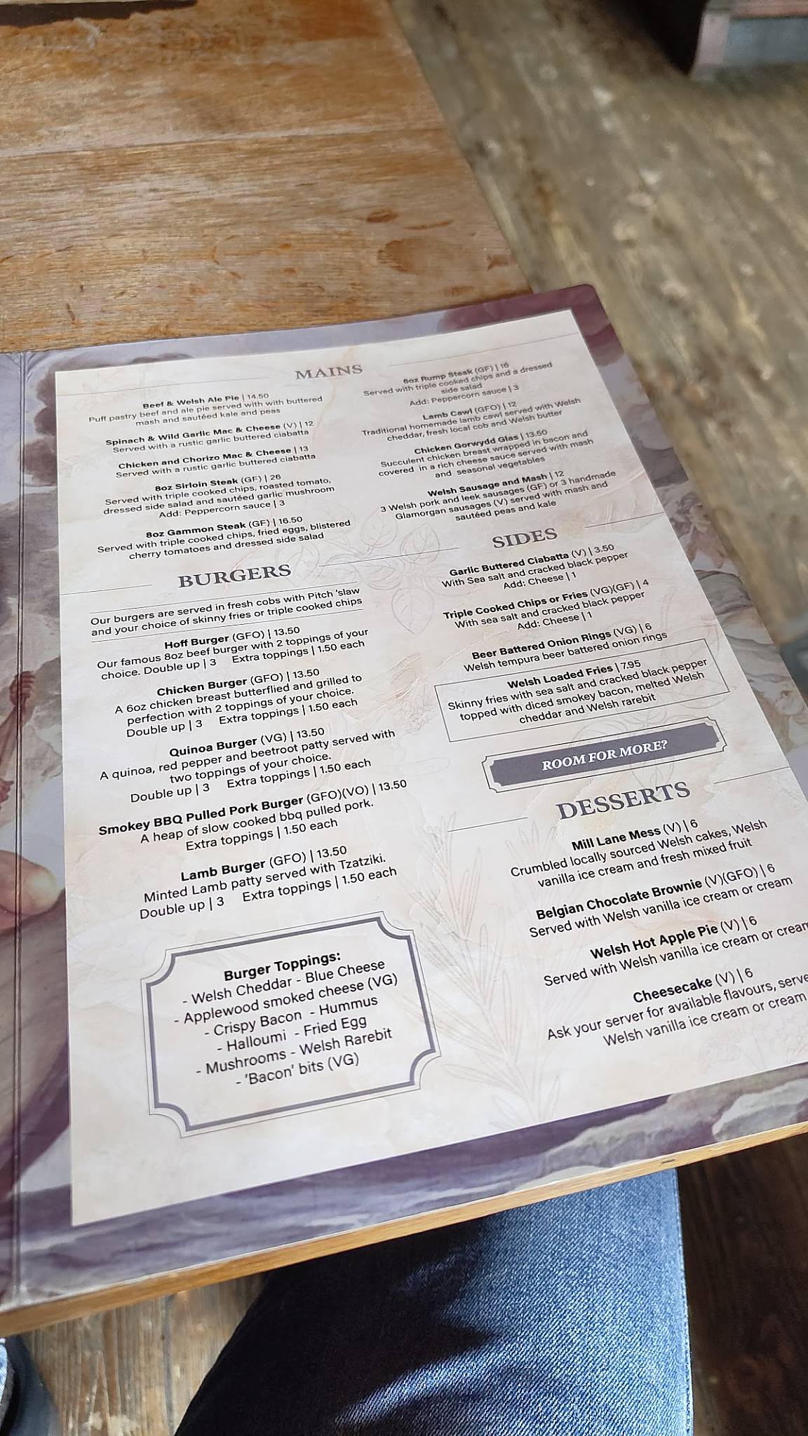 Menu at Pitch Bar & Eatery, Cardiff