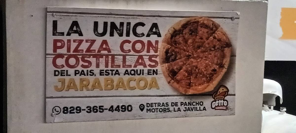 Carta del restaurante Pizza Getto Jarabacoa, Jarabacoa
