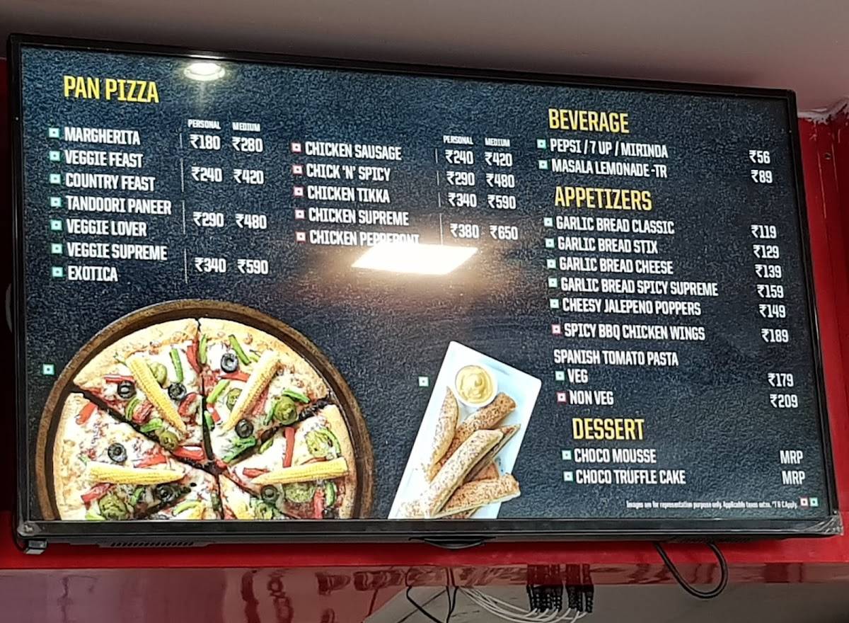 Menu at Pizza Hut, New Delhi, India 110094