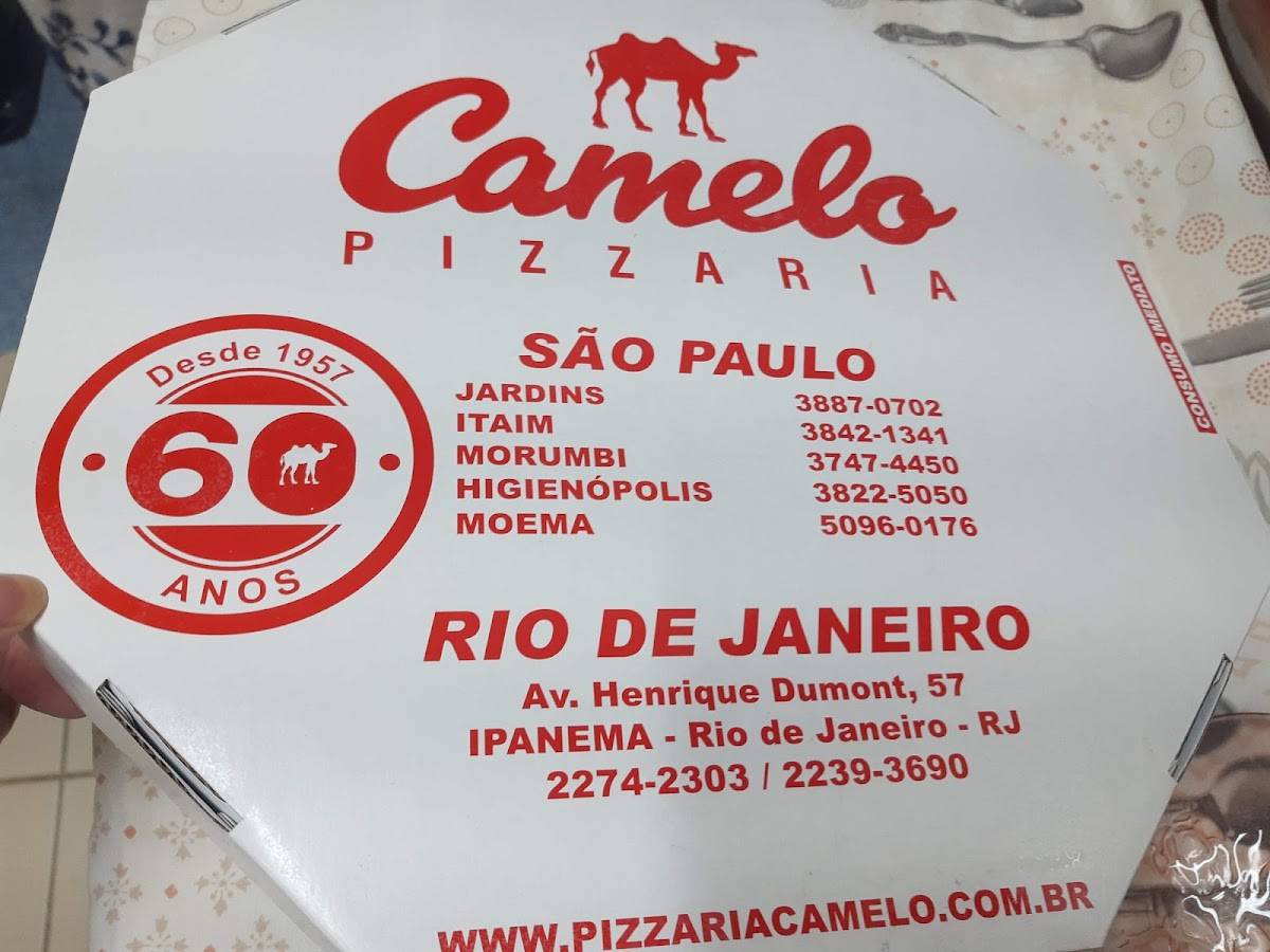 Menu em Pizzaria Camelo, São Paulo, Avenida Presidente Juscelino Kubitschek