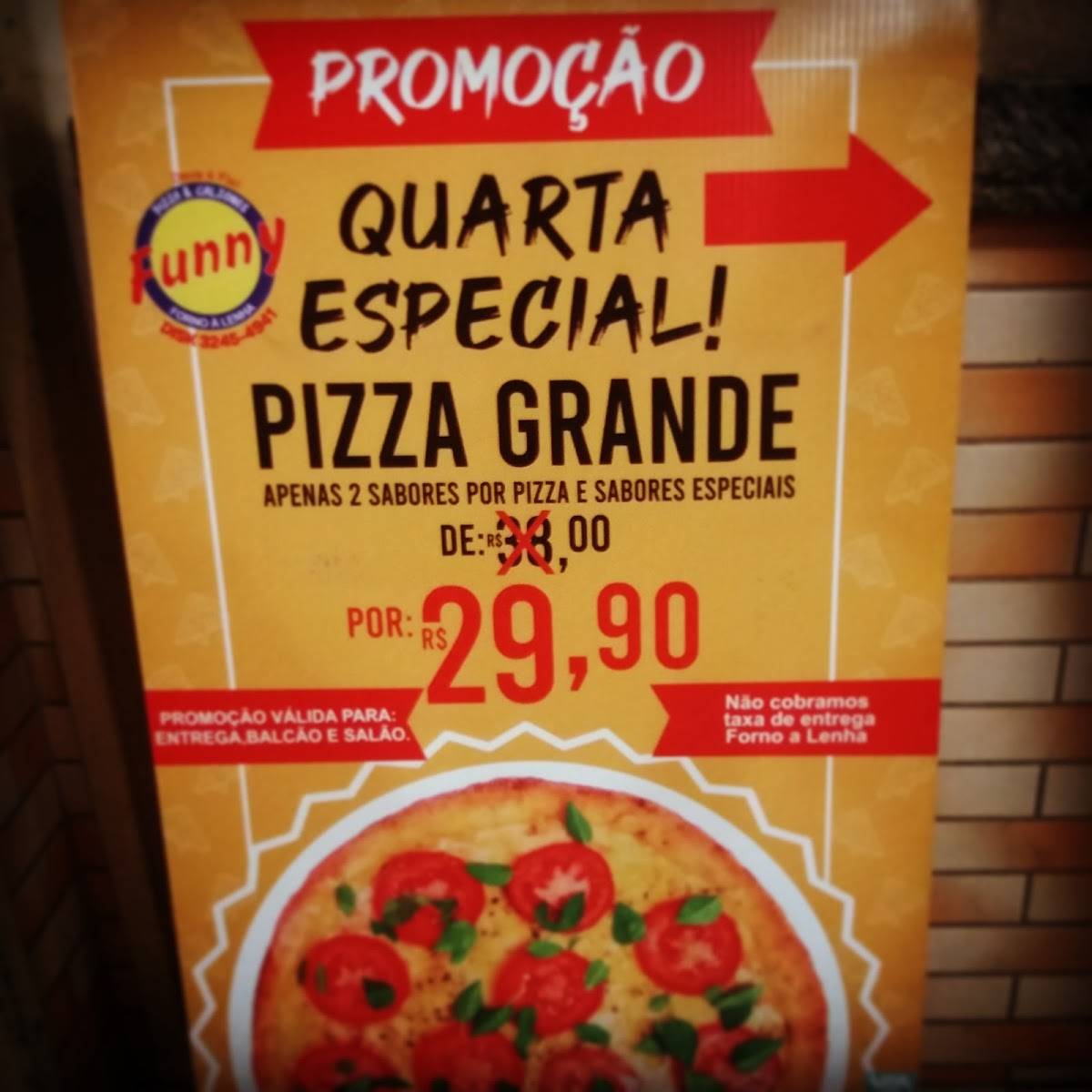 Menu at Pizzaria Funny, Curitiba