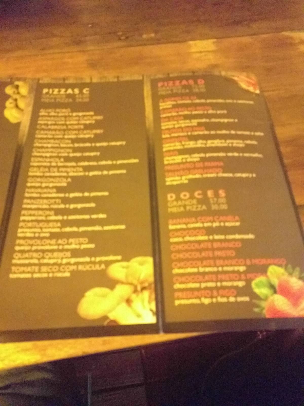 Menu em Pizzaria Panzerotti, Torres