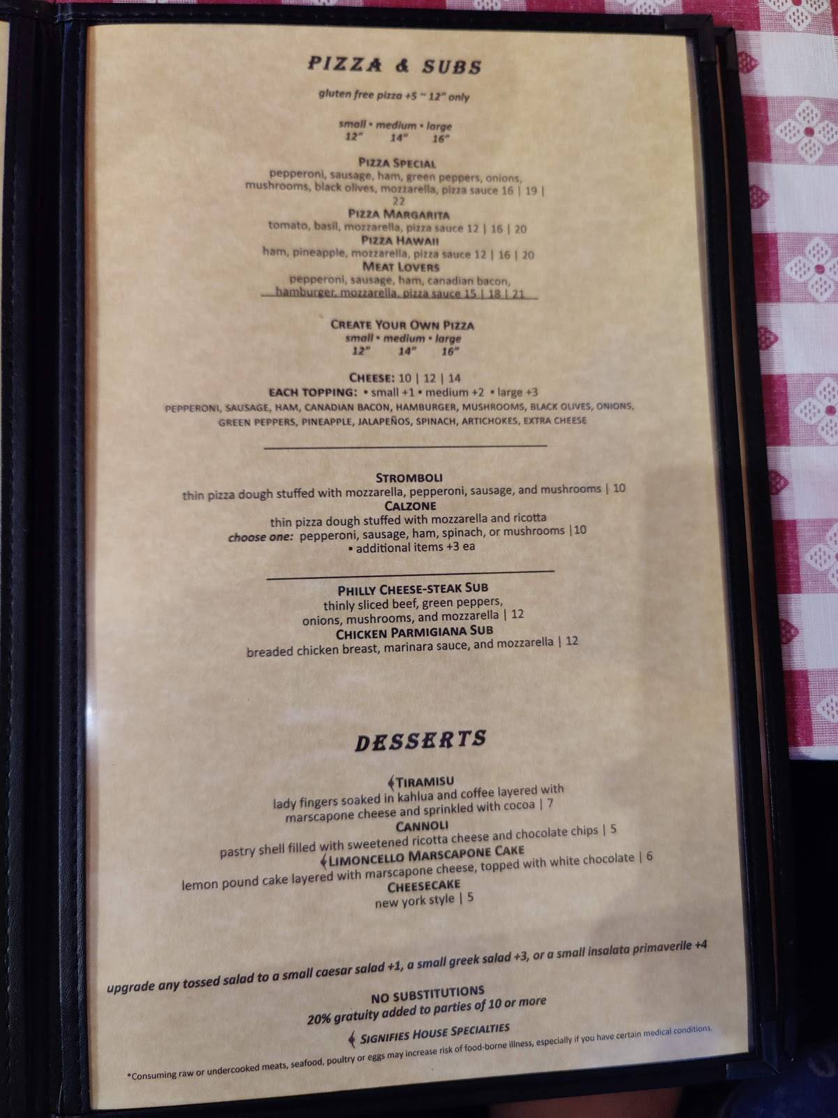 Menu at Casa Pasta Italian Restaurant- Helotes, Helotes
