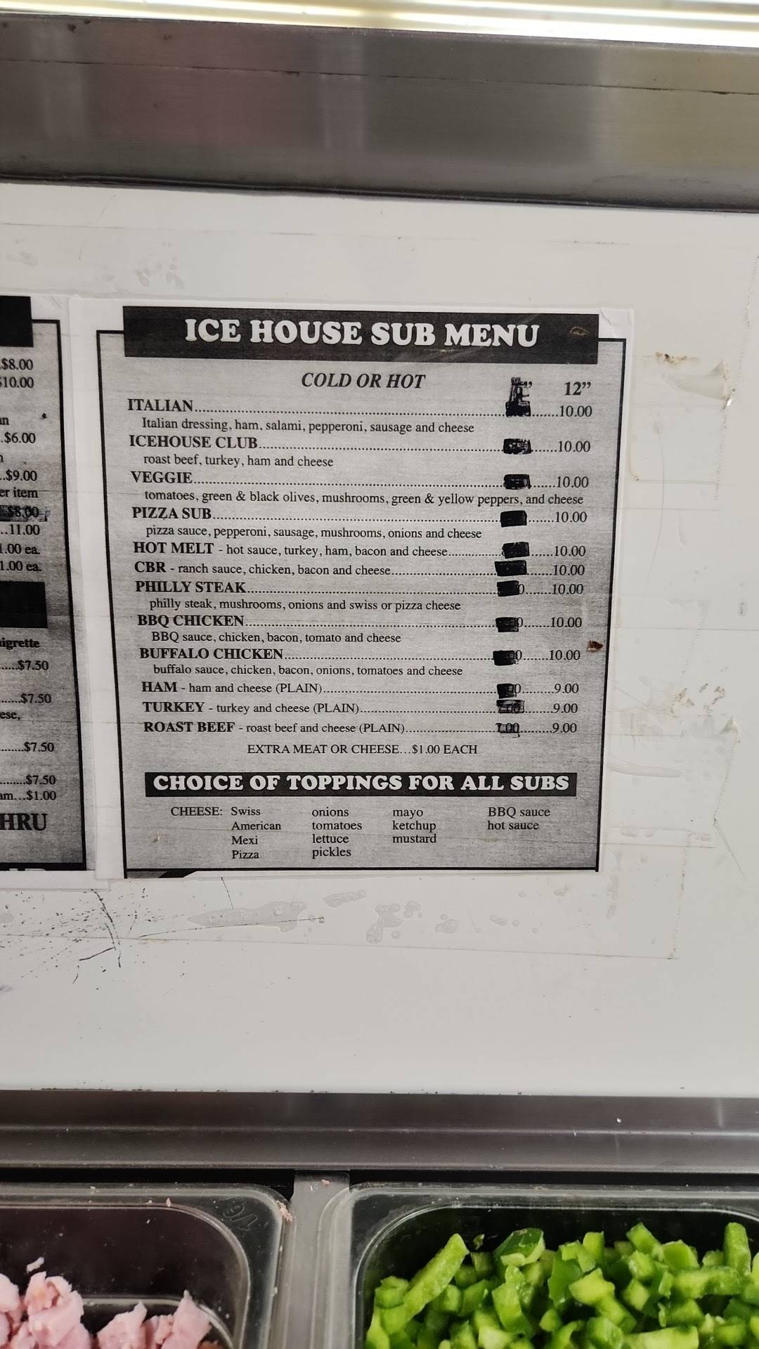 Menu at Fountain City Ice House pizzeria, Bryan