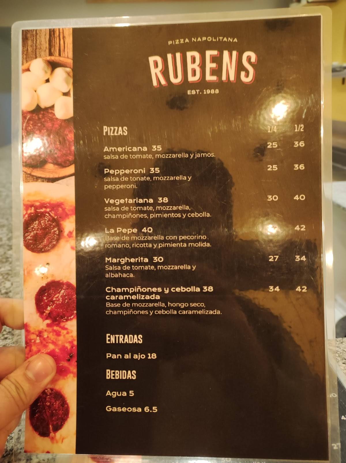 Carta de Pizzería Rubens, Lince