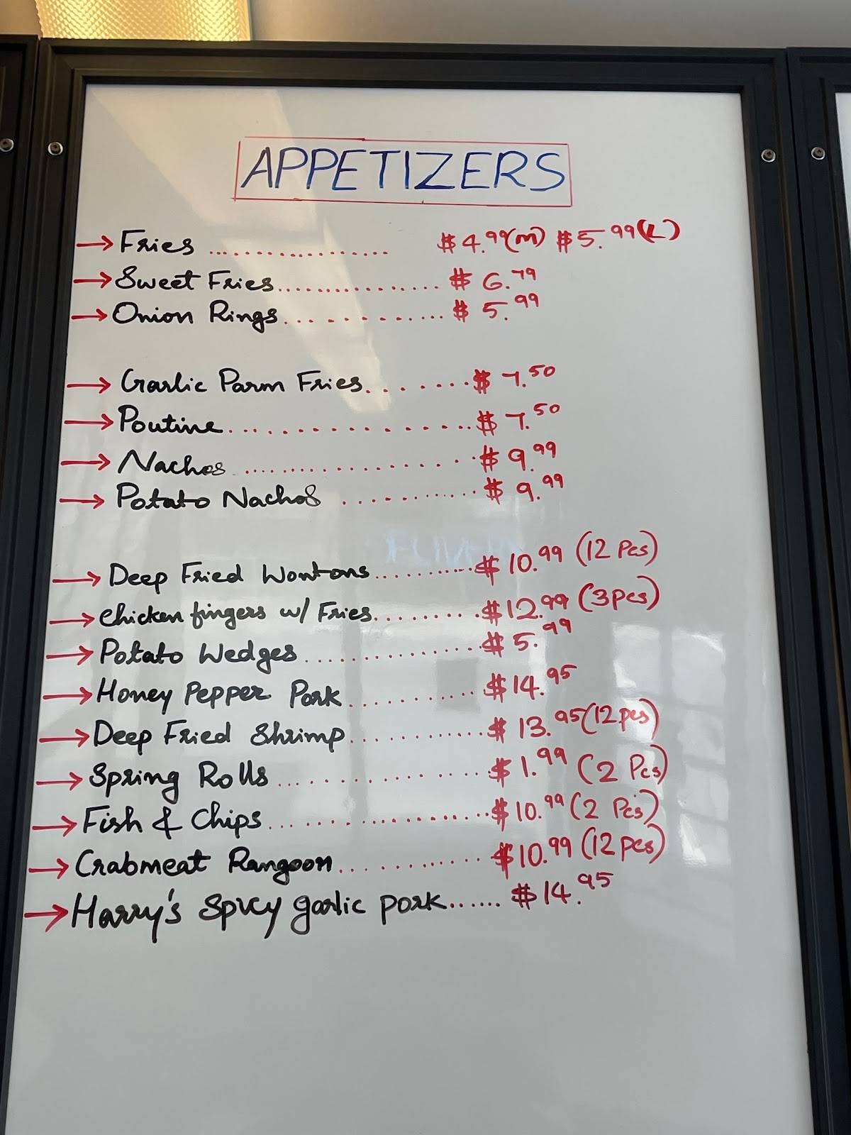 Menu at Sub World pizzeria, Sudbury