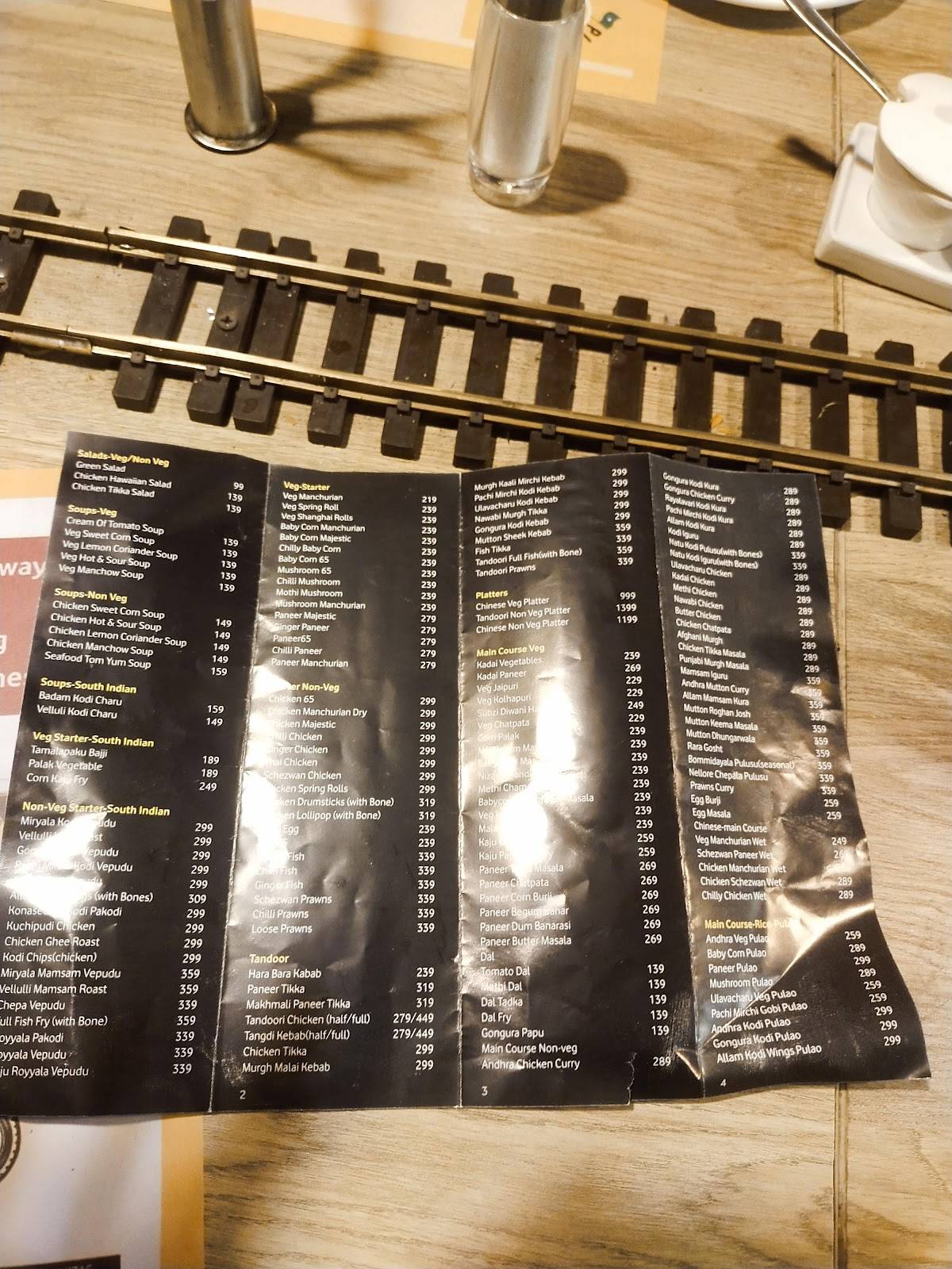 Menu at Platform 65 The Train Theme Restaurant - Vijayawada, Vijayawada