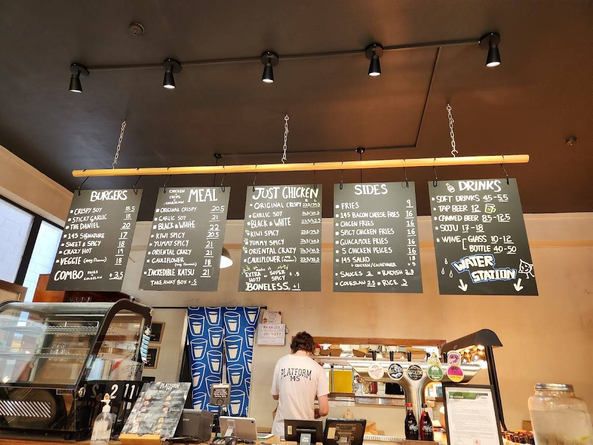 Menu at Platform145 restaurant, Wellington