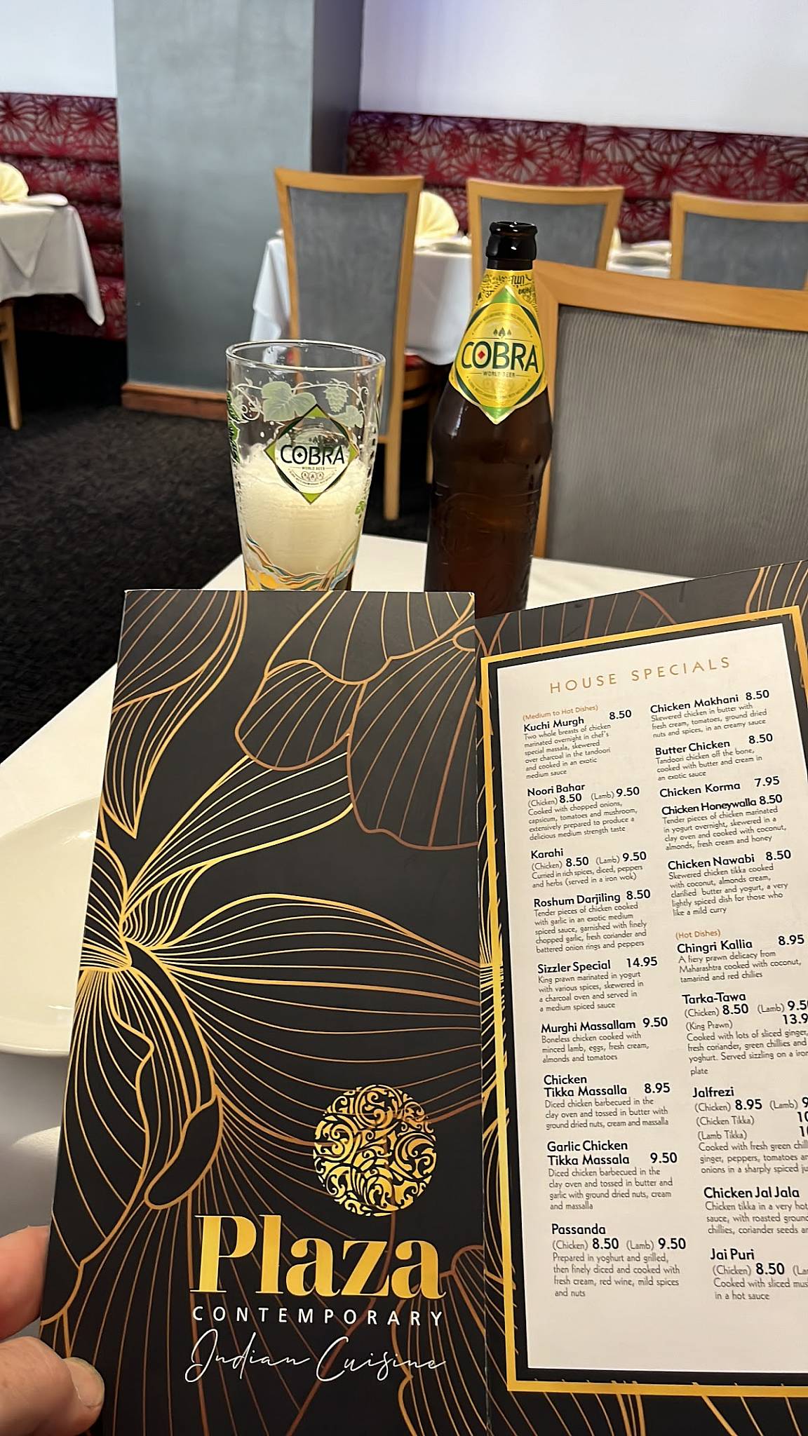Menu at Plaza Indian Cuisine restaurant, Neath, 31-32 Alfred St