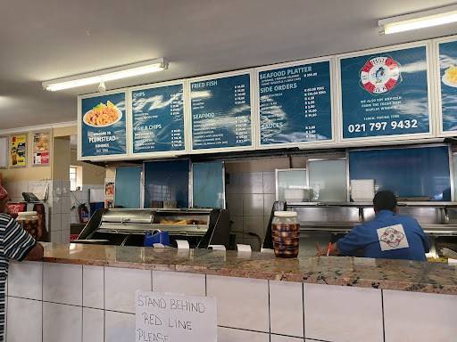 Menu at Plumstead Fisheries restaurant, Cape Town