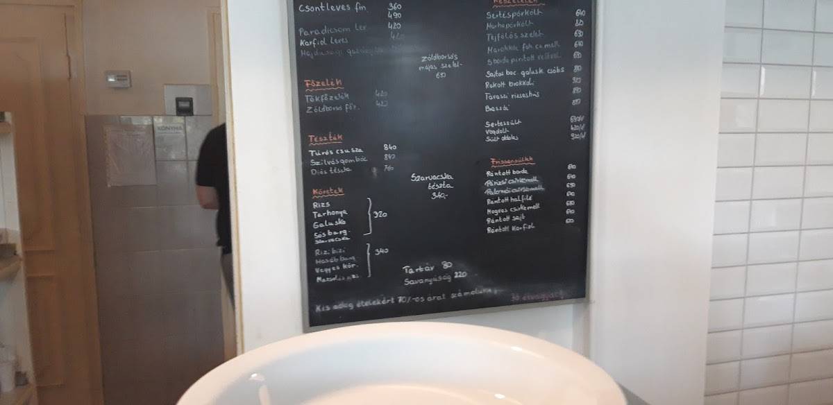 Menu at Pluto Önkiszolgáló Étterem restaurant, Székesfehérvár