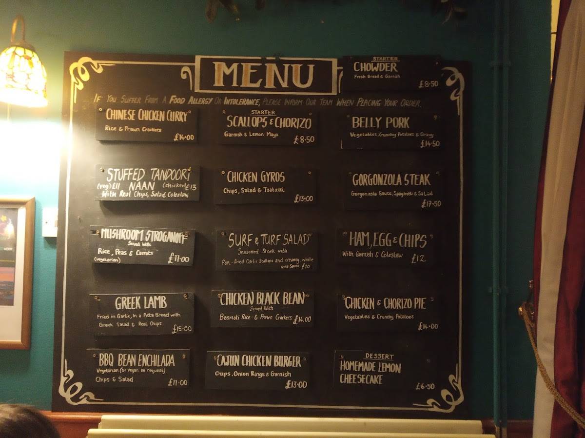 Menu at Clovelly Bay Inn pub & bar, Plymouth