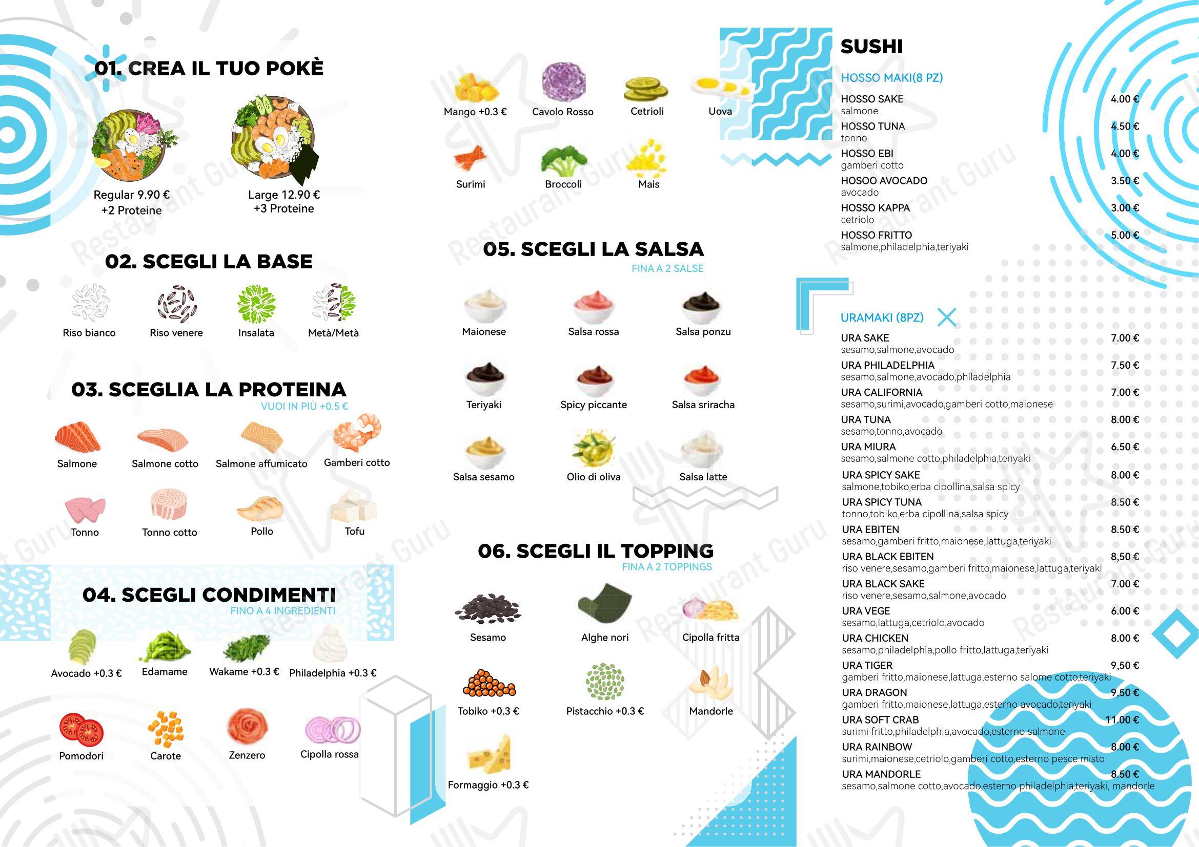 Carta del pub y bar Poke Mew— Poke｜Sushi｜Ravioli, Lendinara