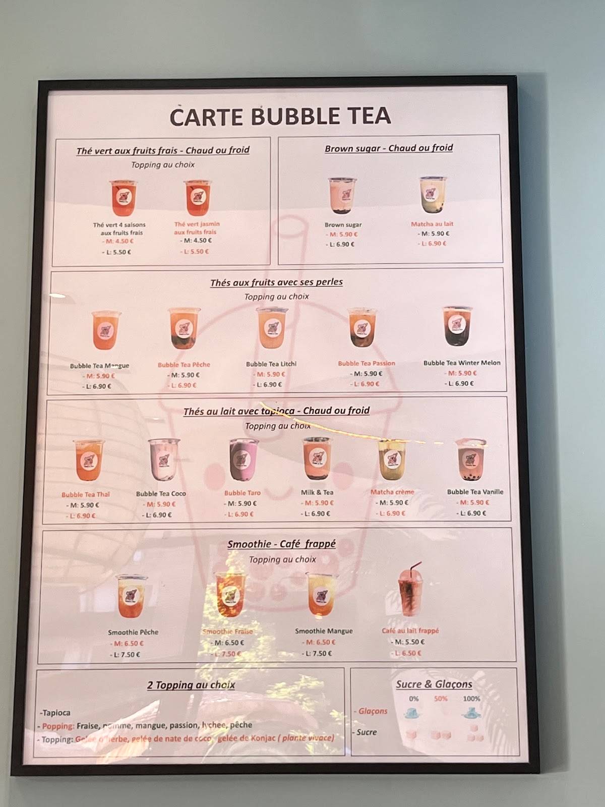 Menu au Poke & Tea restaurant, Montévrain