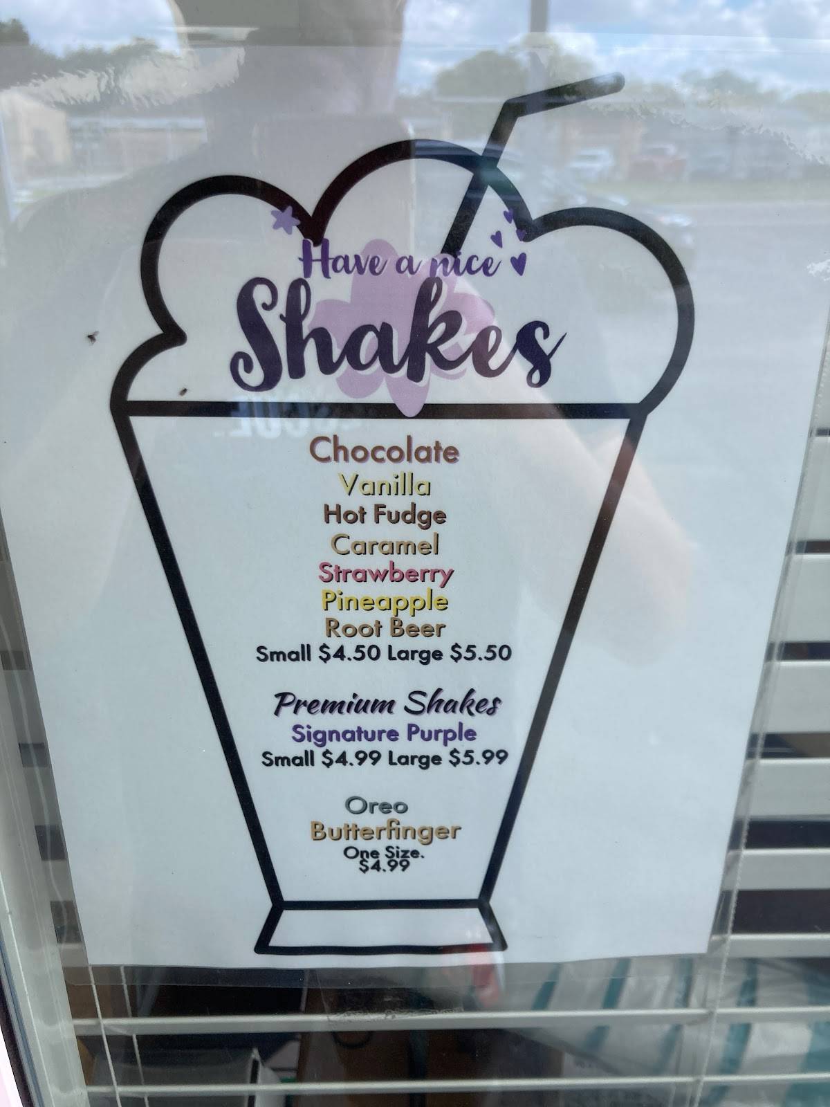 Menu at The purple pit stop restaurant, Polk City