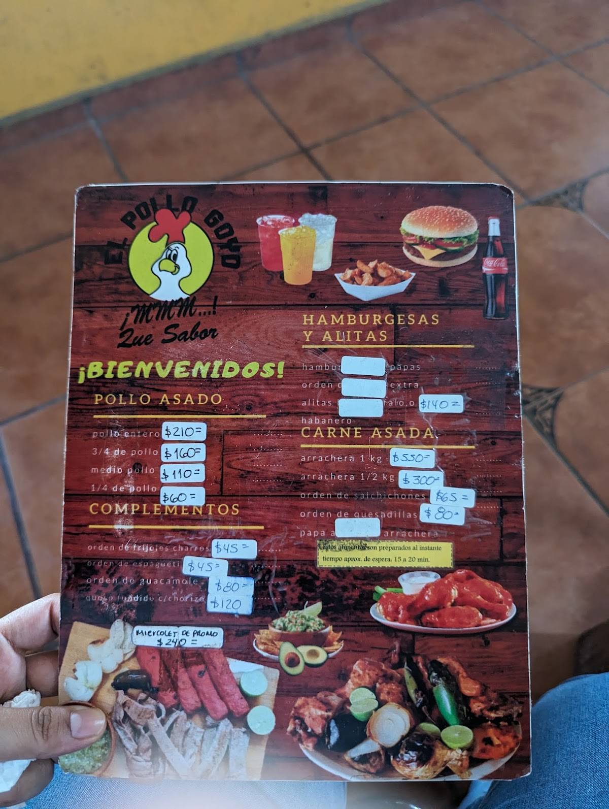 Carta del restaurante Pollo Goyo, Ciudad Valles, Santa Elena No. 2 ...