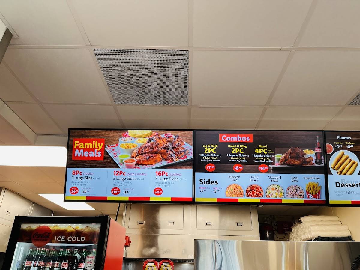 Menu at Pollo Pepe fast food, San Antonio