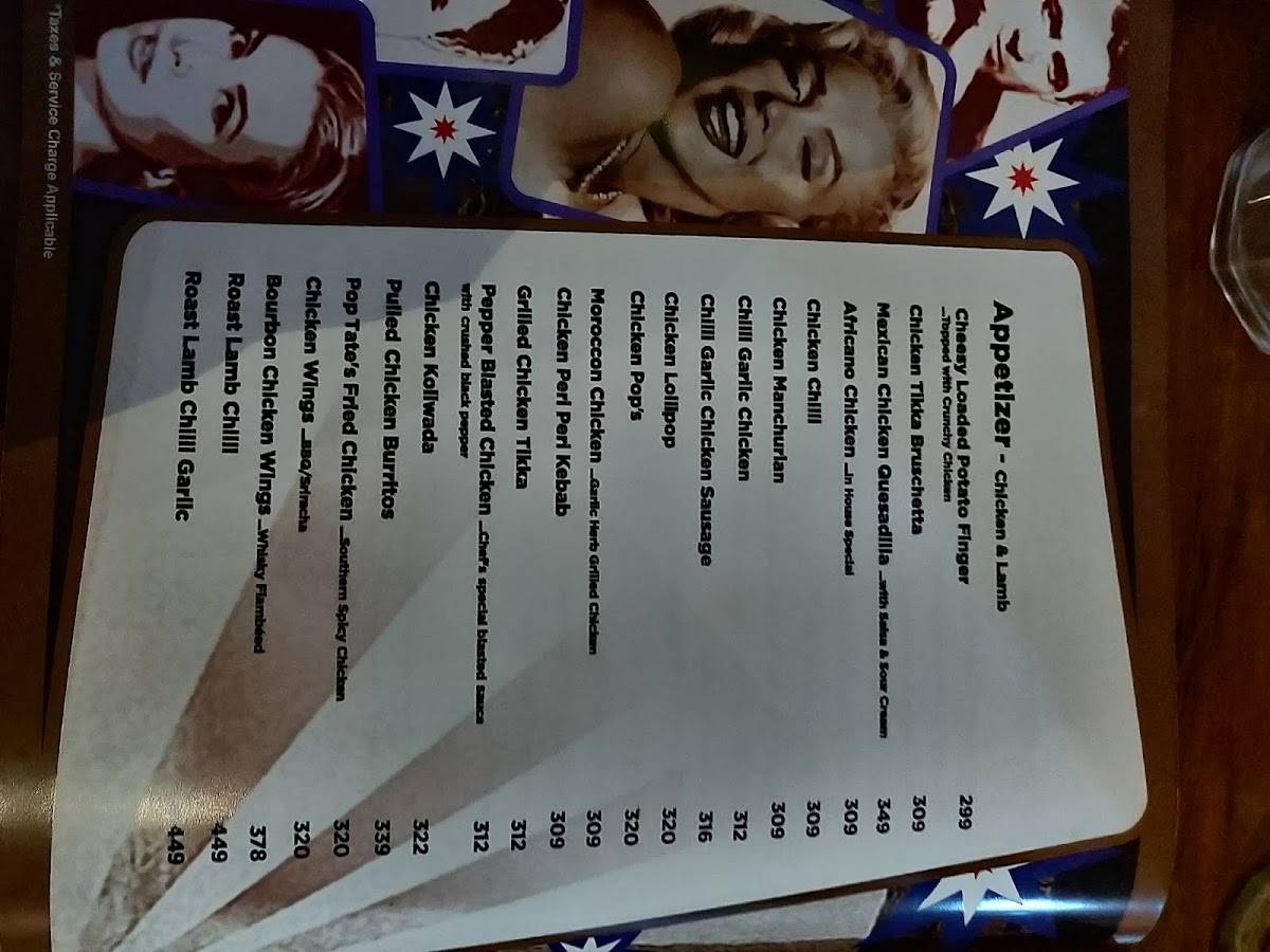 Menu at Pop Tate's Orion Mall Panvel, Navi Mumbai, Orion Mall