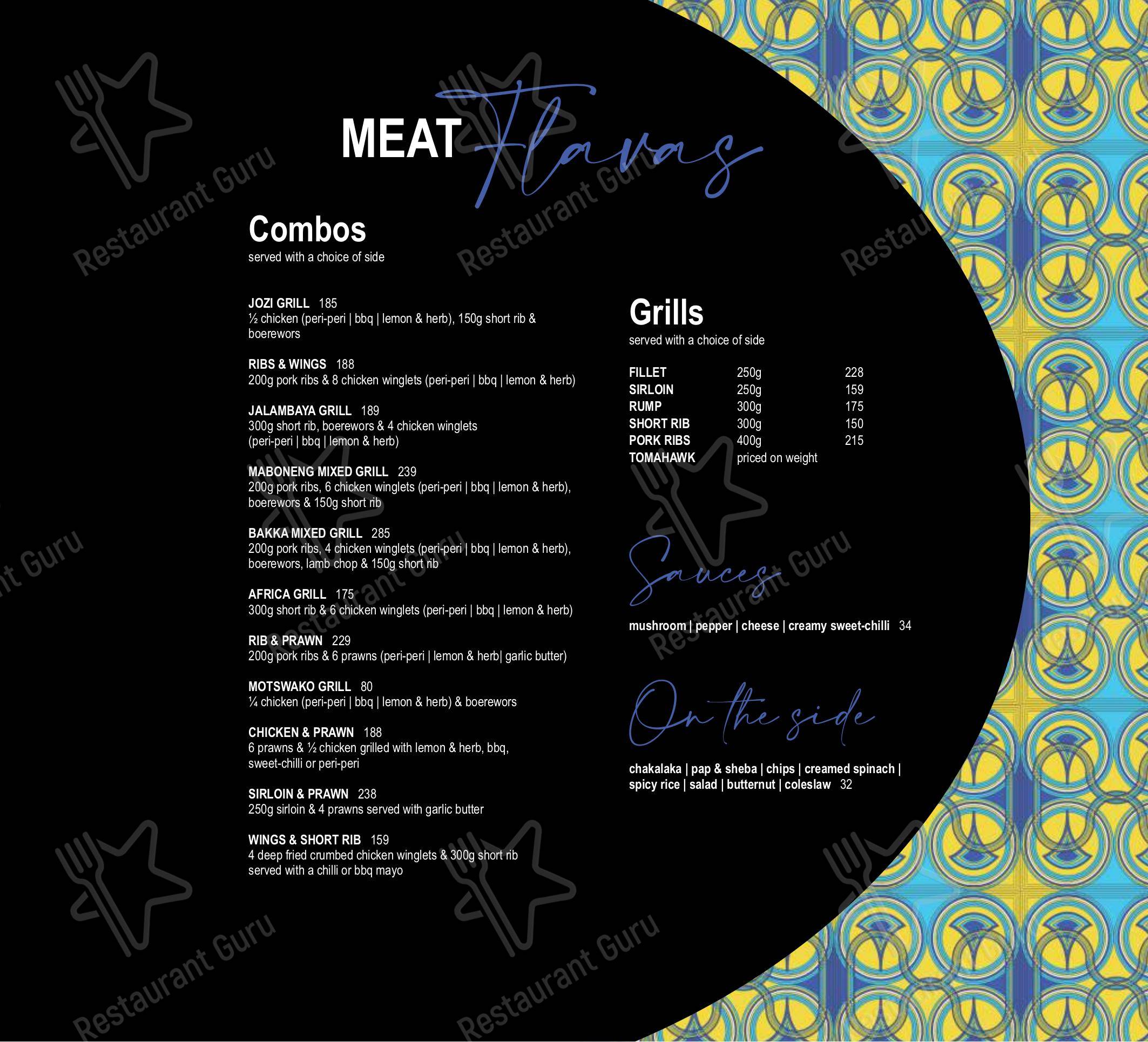 Menu at Bakka Cafe And Grill, Pretoria