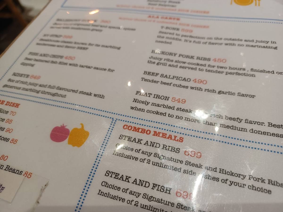 Menu at Prime Steak House - SM City Clark steakhouse, Angeles