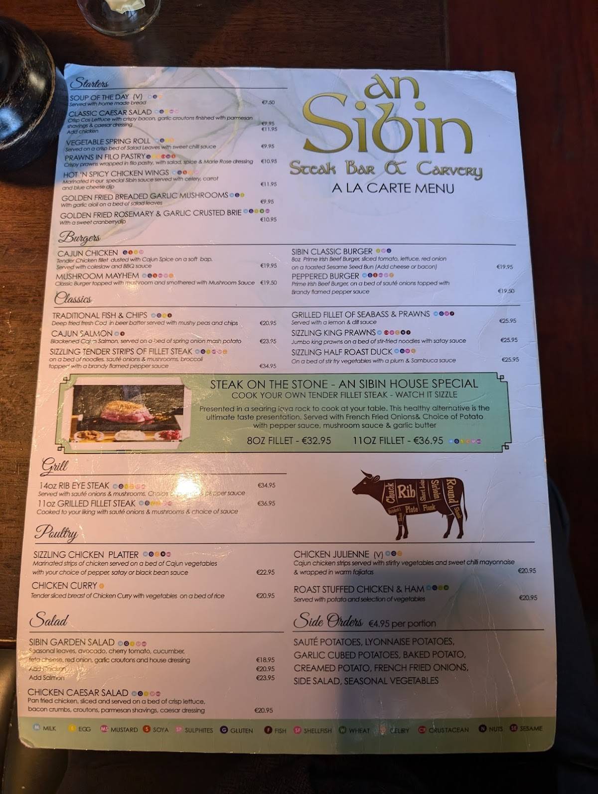 Menu at An Sibin pub & bar, Dunshaughlin, Main St