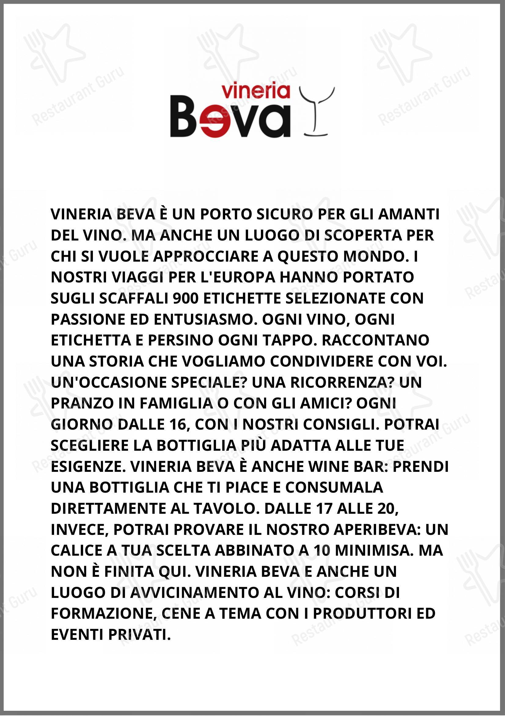 Menu da Vineria Beva Boccea pub & bar, Roma