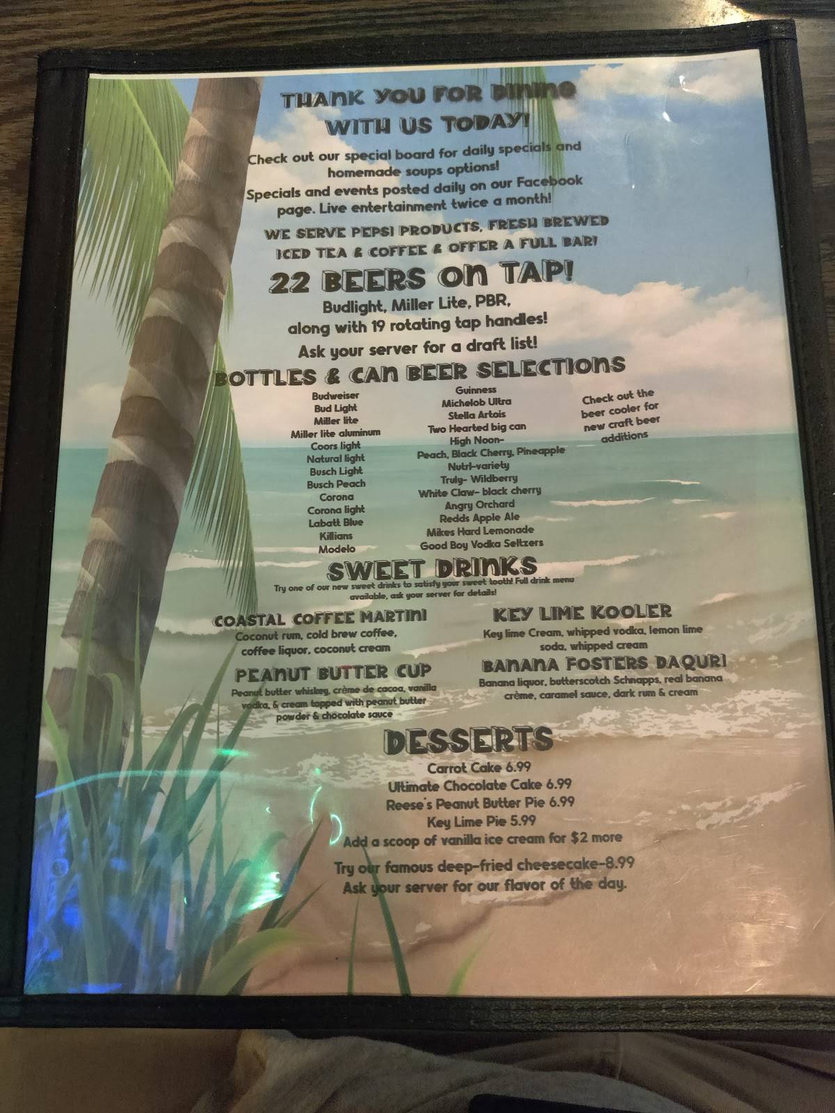 Menu at Bone Island Grille pub & bar, Jackson