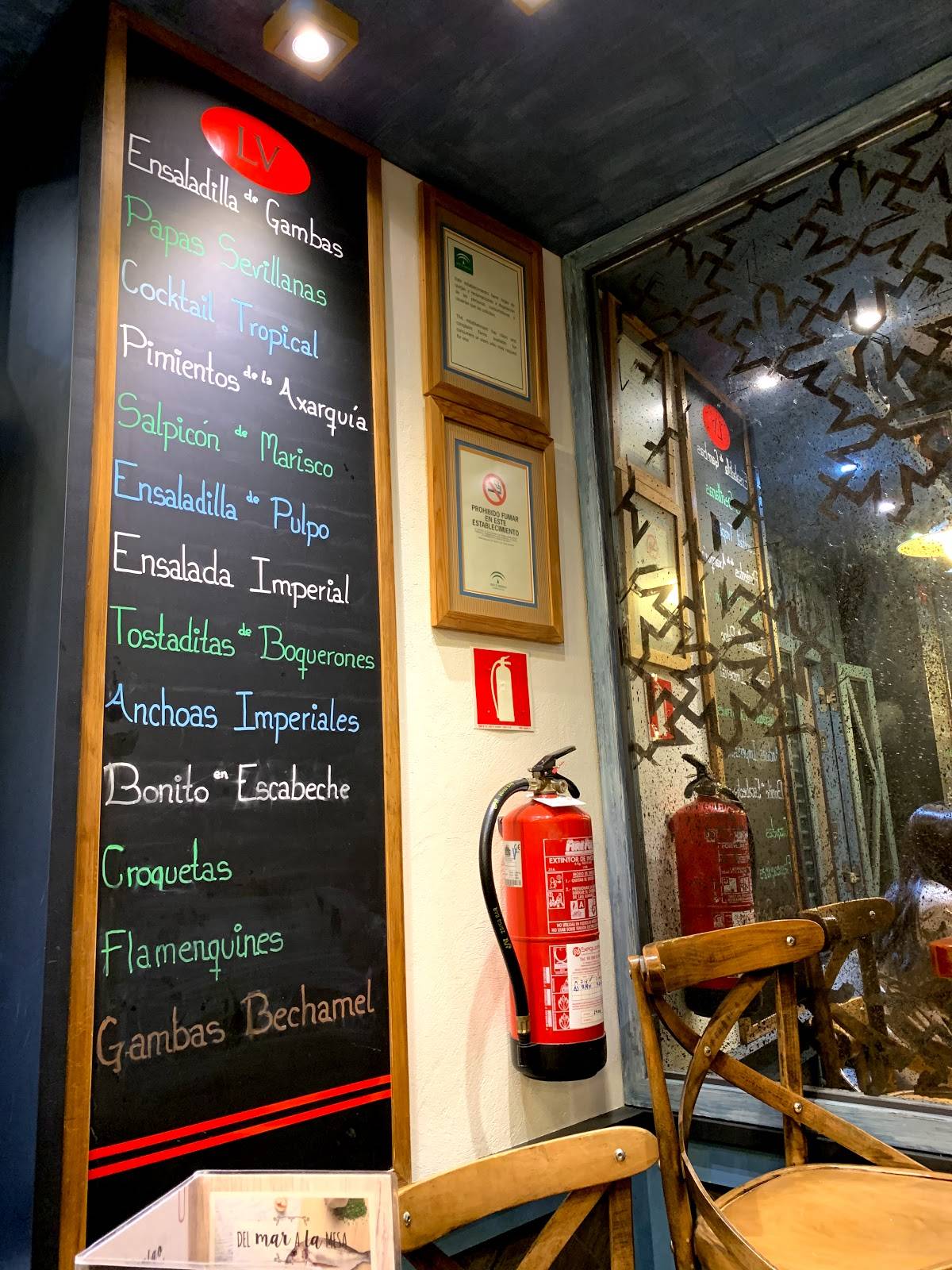 Menu at Casa la Viuda pub & bar, Seville