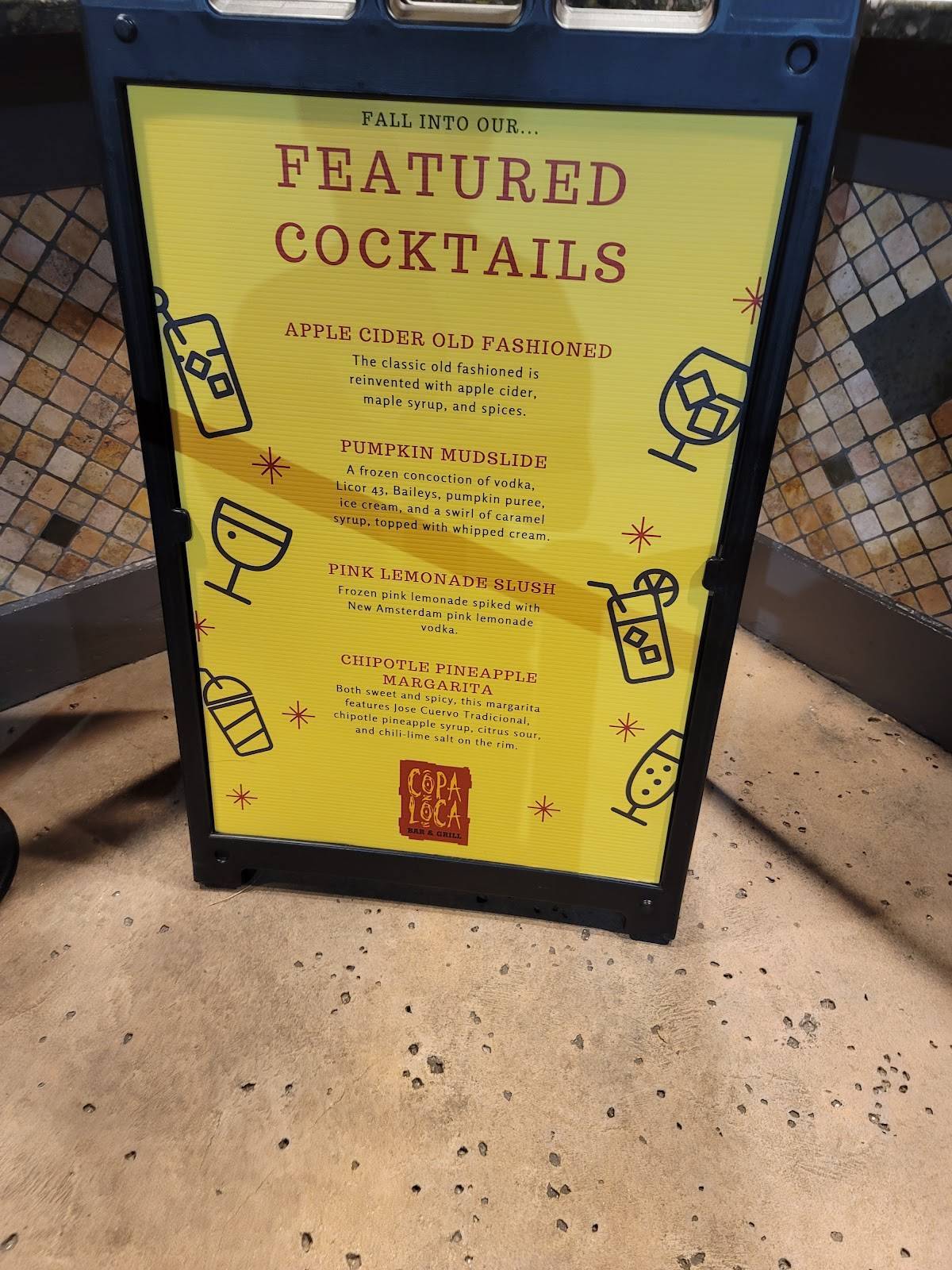 Menu at Copa Loca Bar & Grill, Orlando