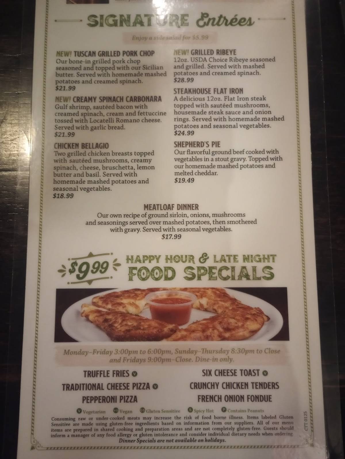 Menu at CopperTop Tavern Camillus pub & bar, Syracuse