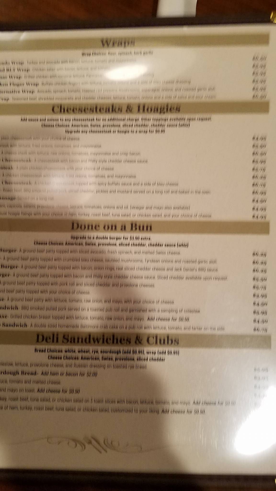 Menu at Country Place restaurant, Perkasie, PA-313
