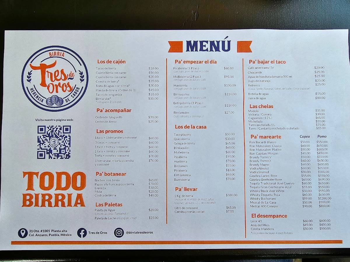 Carta de El Palco Sports & Canta Bar, Heroica Puebla de Zaragoza