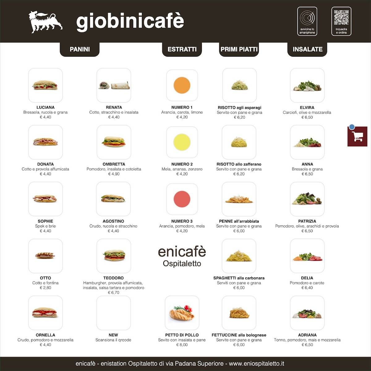 Menu da IQOS RESELLER - Eni Cafè di via Padana Superiore, Ospitaletto ...