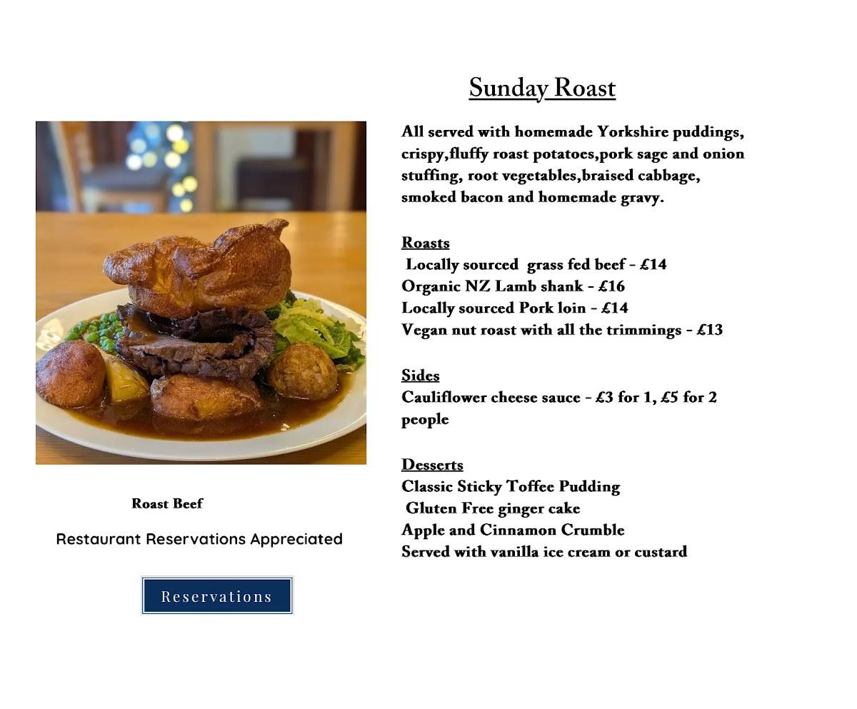 Menu at Gibraltar Gardens pub & bar, Norwich