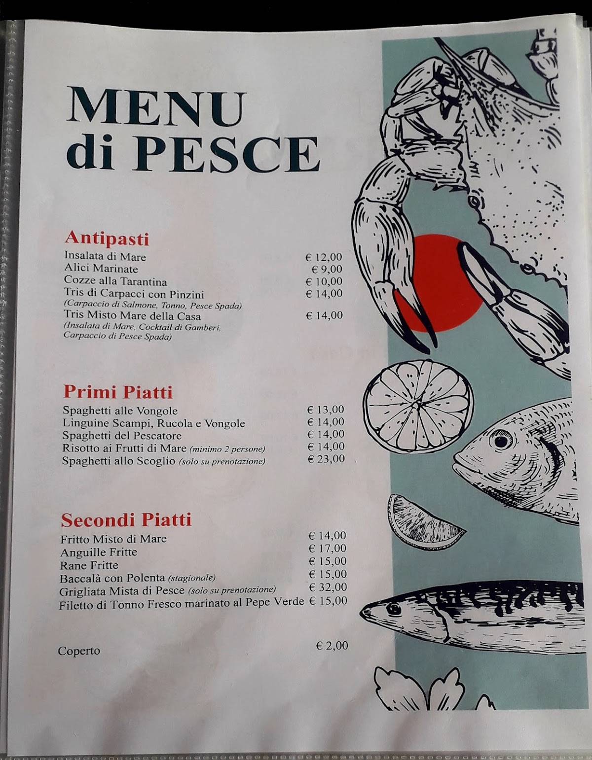 Menu da Il Pontile pub & bar, Santa Maria Maddalena, Via Malcantone