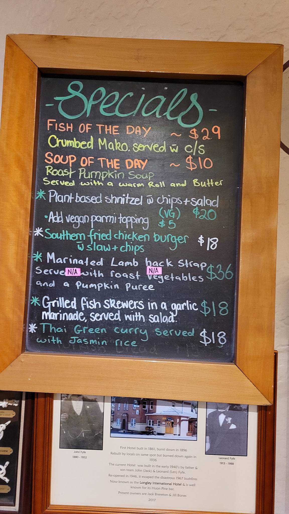 Menu at Longley International Hotel pub & bar, Longley