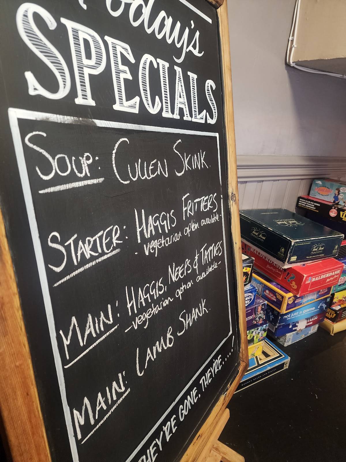 Menu at Ma Cameron's pub & bar, Aberdeen