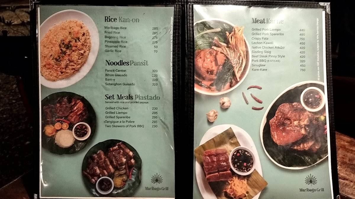 Menu at Maribago Grill pub & bar, Lapu-Lapu City