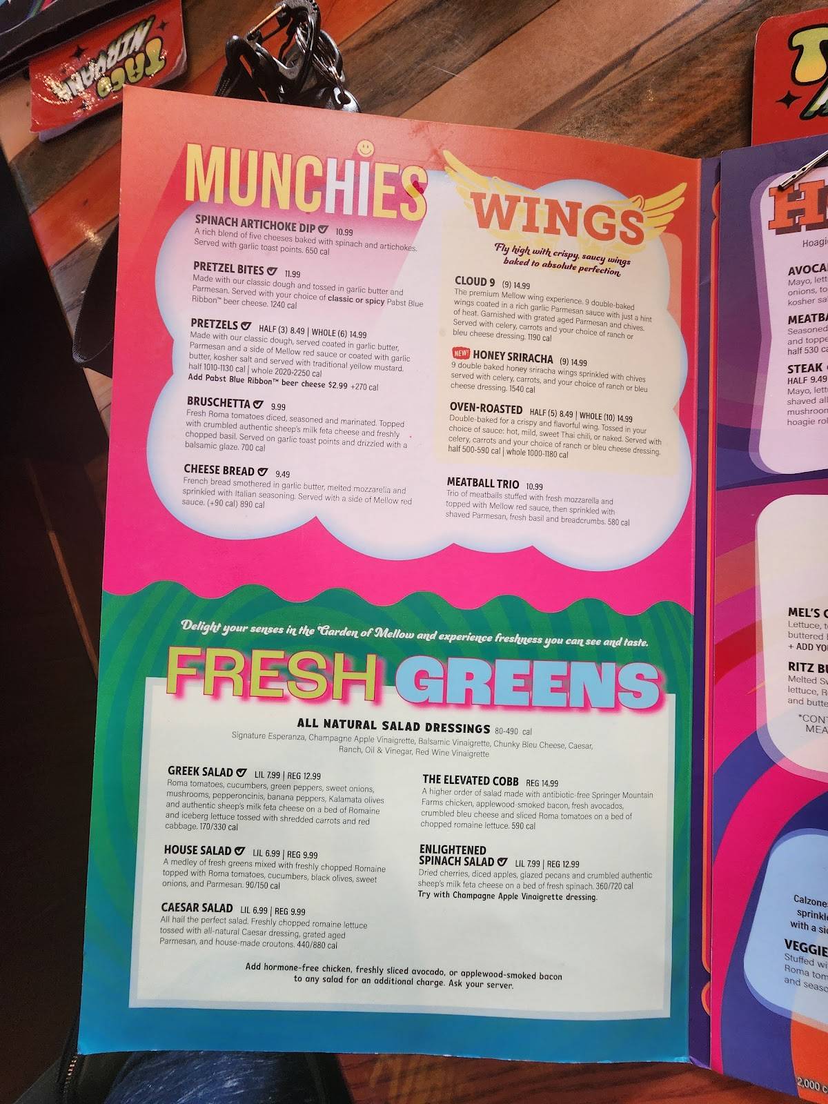 Menu at Mellow Mushroom Pigeon Forge pub & bar, Pigeon Forge, Parkway