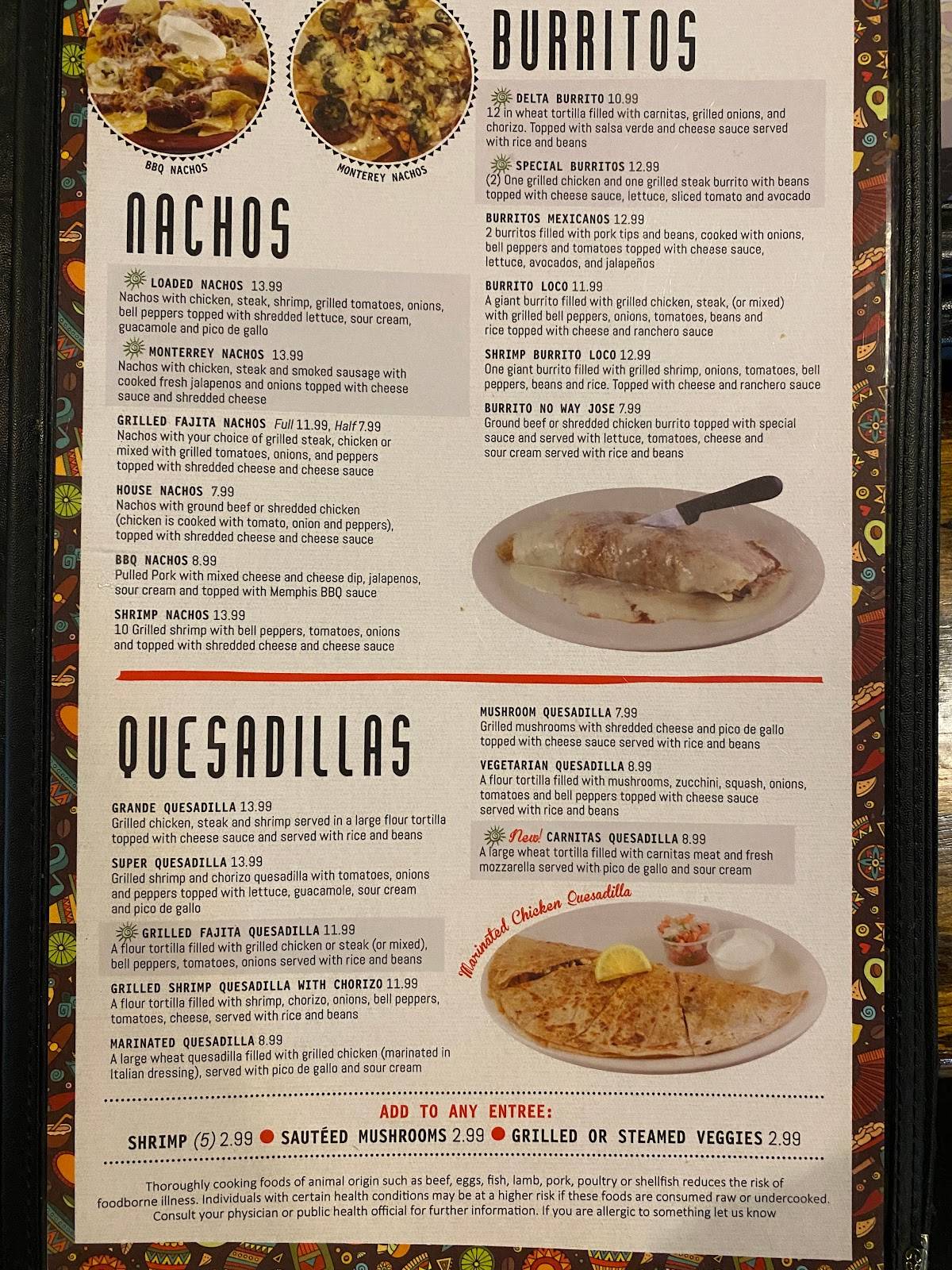 Menu at No Way Josè pub & bar, Cleveland