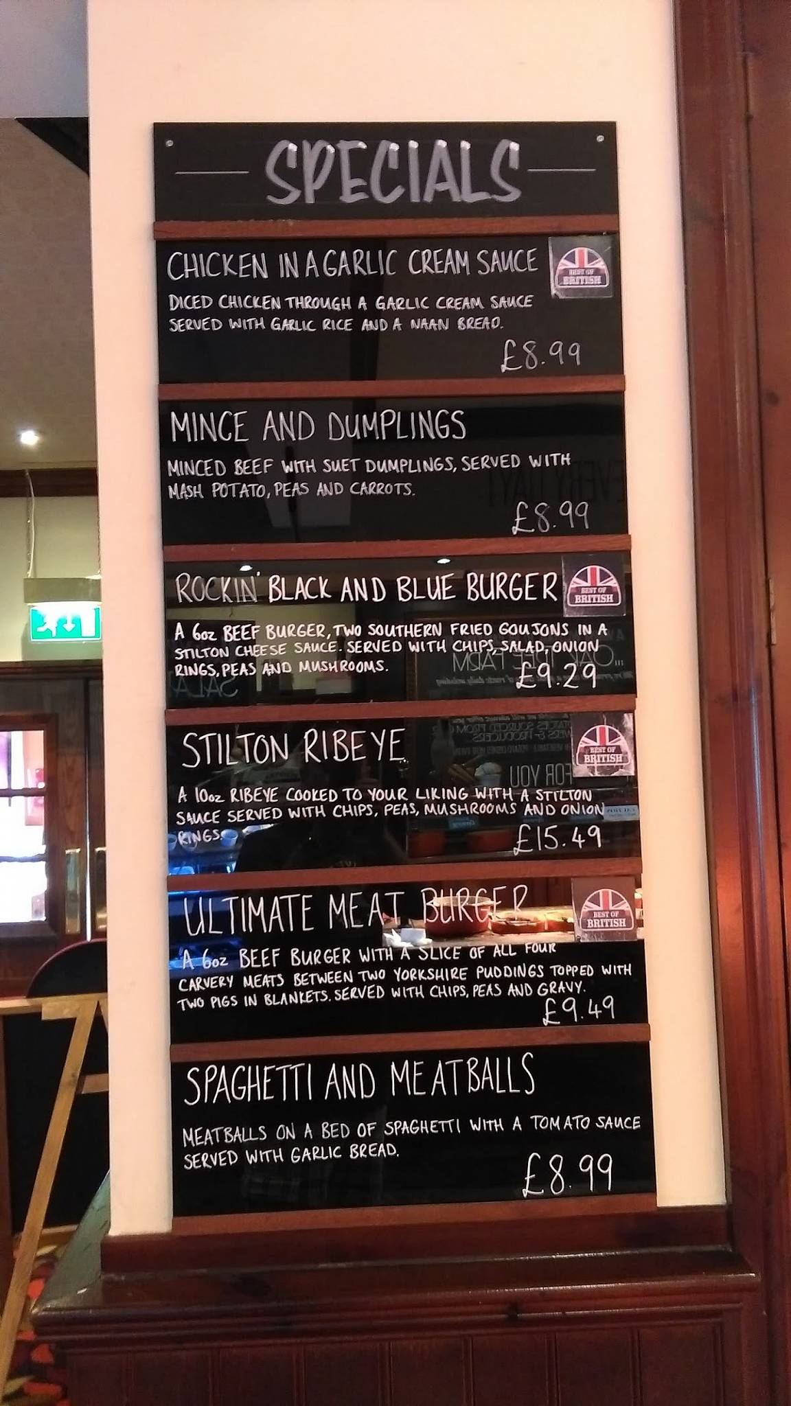 Menu at Oak Tree Farm - Farmhouse Inns pub & bar, Sunderland