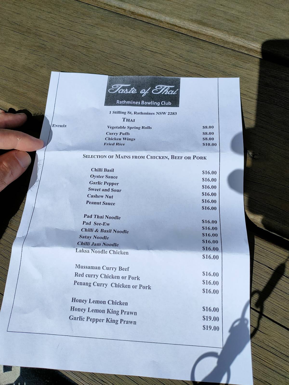 Menu at Rathmines Club Catalina Bistro, Rathmines