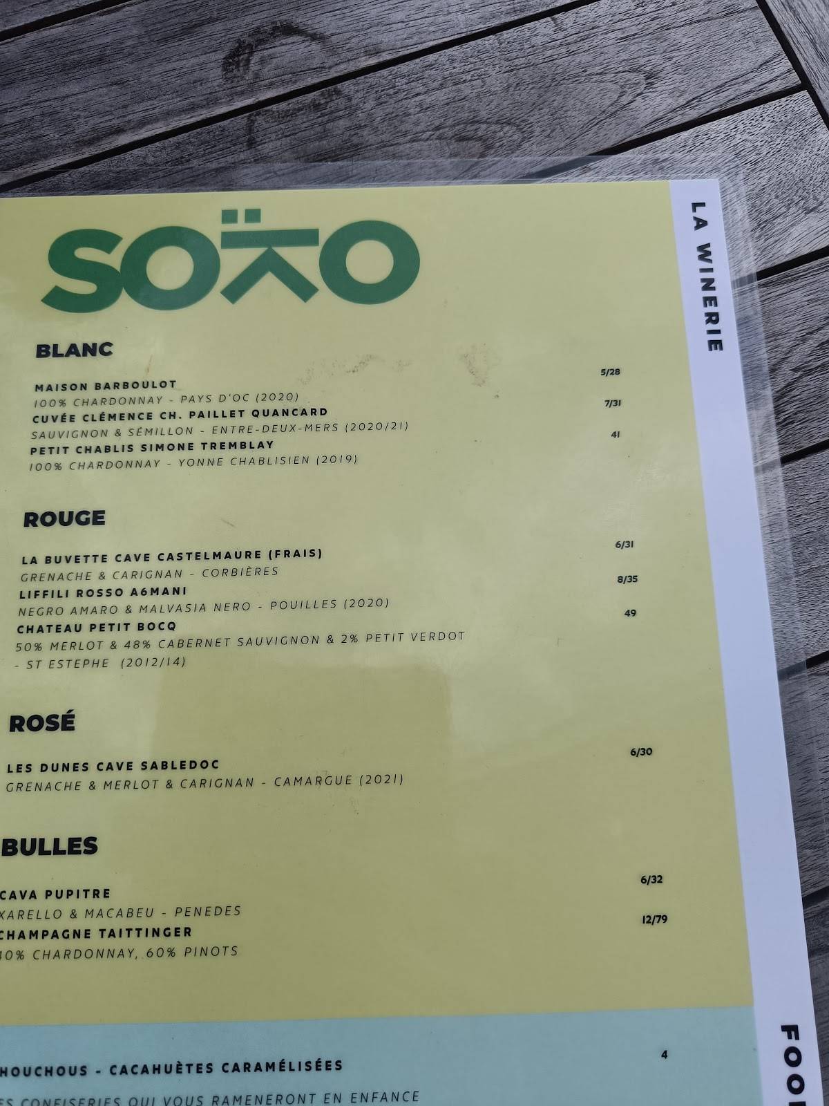 Speisekarte von Soko Rooftop, Kraainem